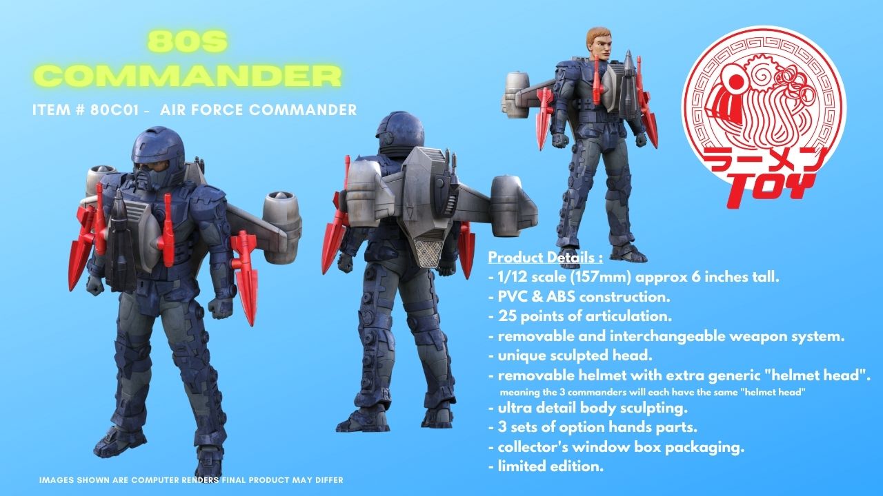 PRE-ORDER 1/12 Scale 80s Commander Series Action Figure 3 Pack Set ...
